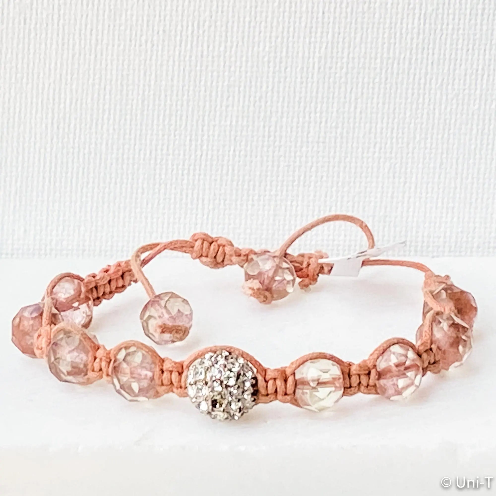 Millennium Pink String Braided Adjustable Bracelet - Uni-T
