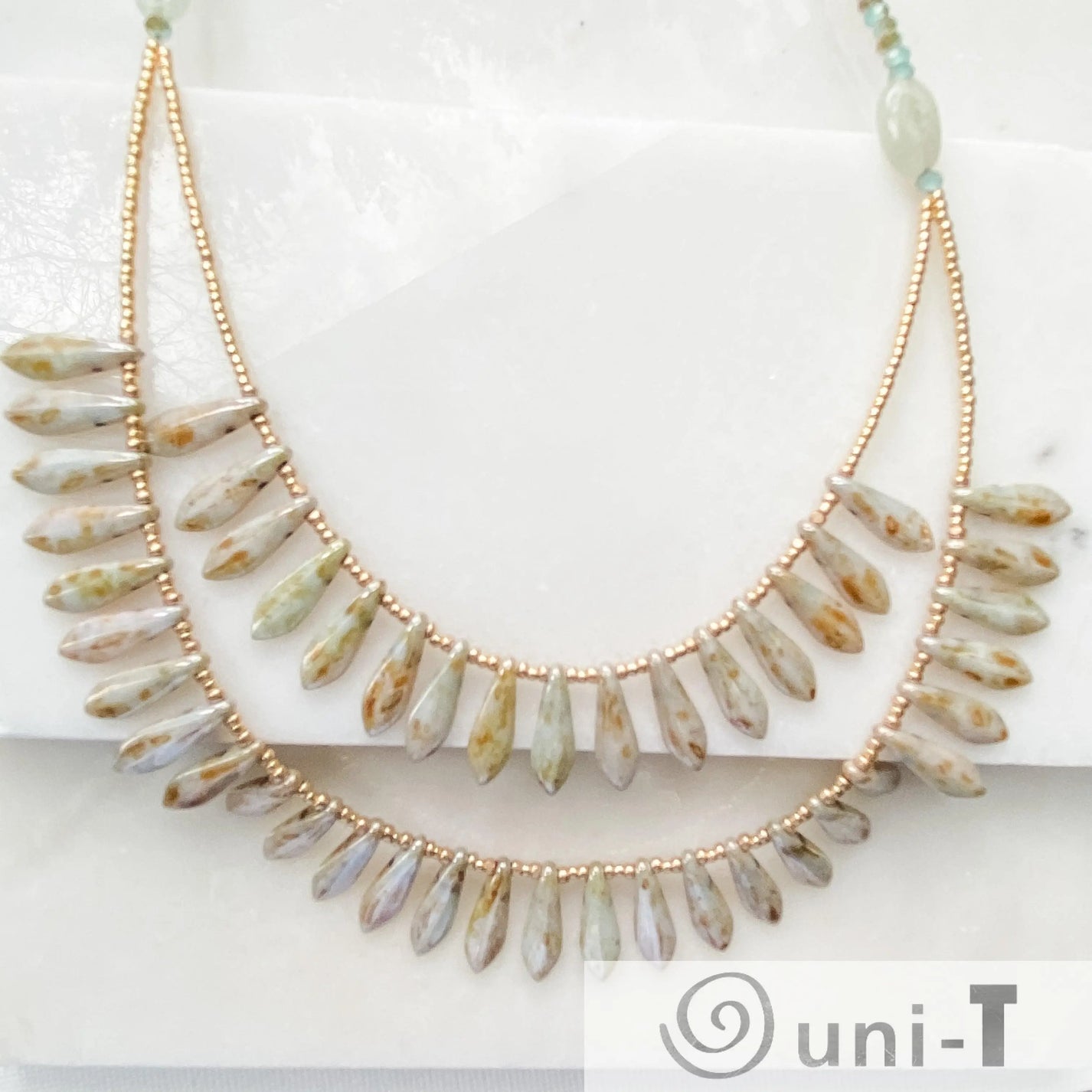 Dagger Bead Double Necklace - Uni-T