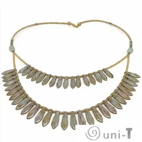 Dagger Bead Double Necklace - Uni-T