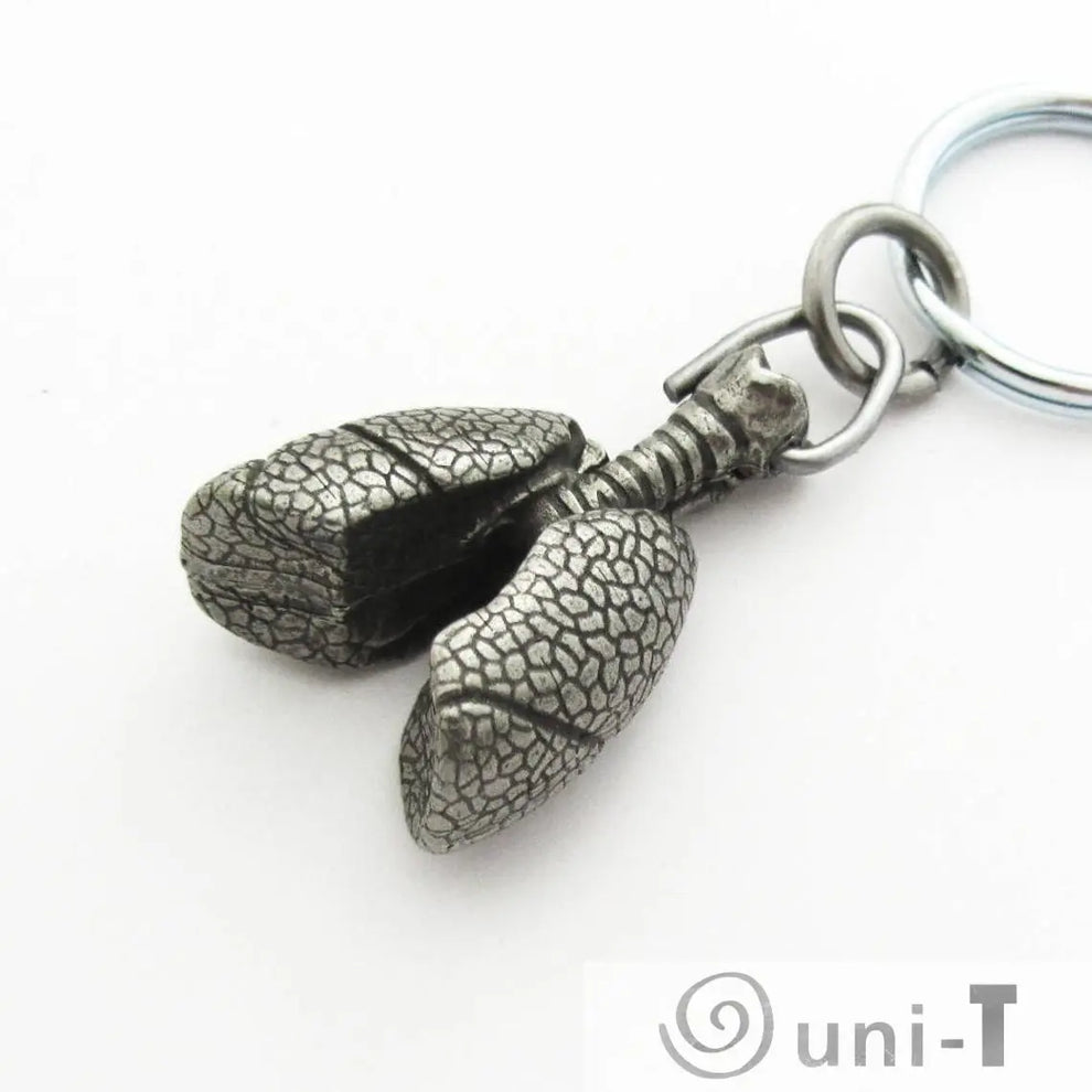 Human Lungs Keychain - Anatomical Design | Pewter Accessory – Uni-T