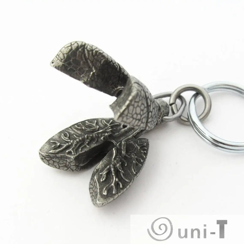 Human Lungs Keychain - Anatomical Design | Pewter Accessory – Uni-T
